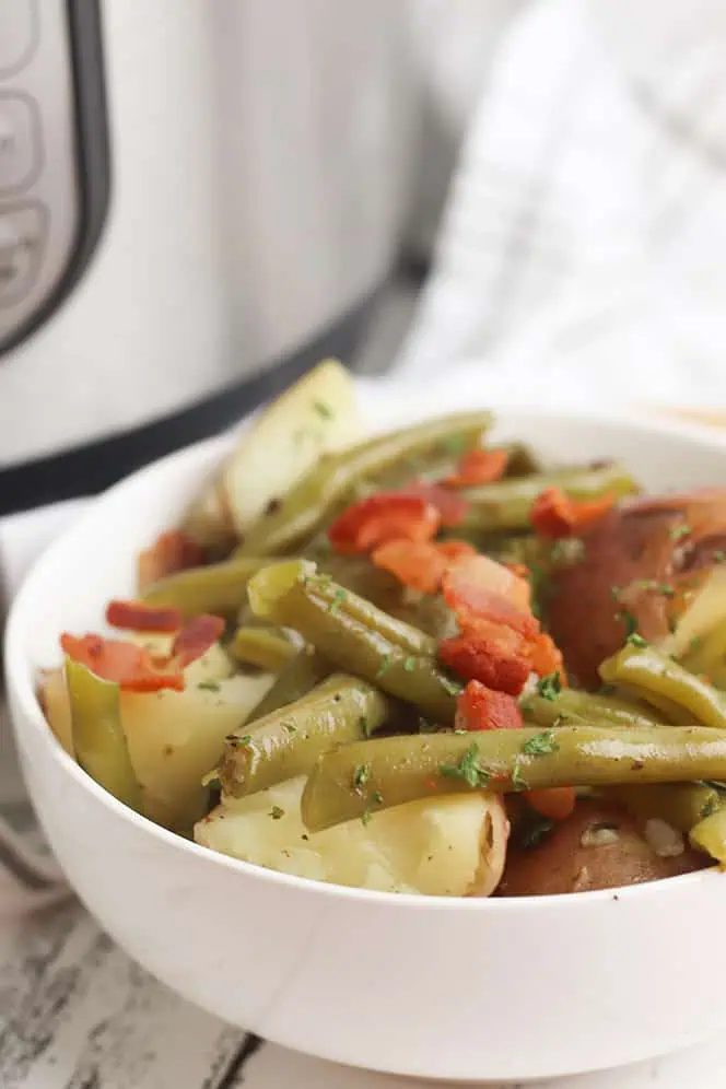 how to cook green beans and potatoes in electric pressure cooker