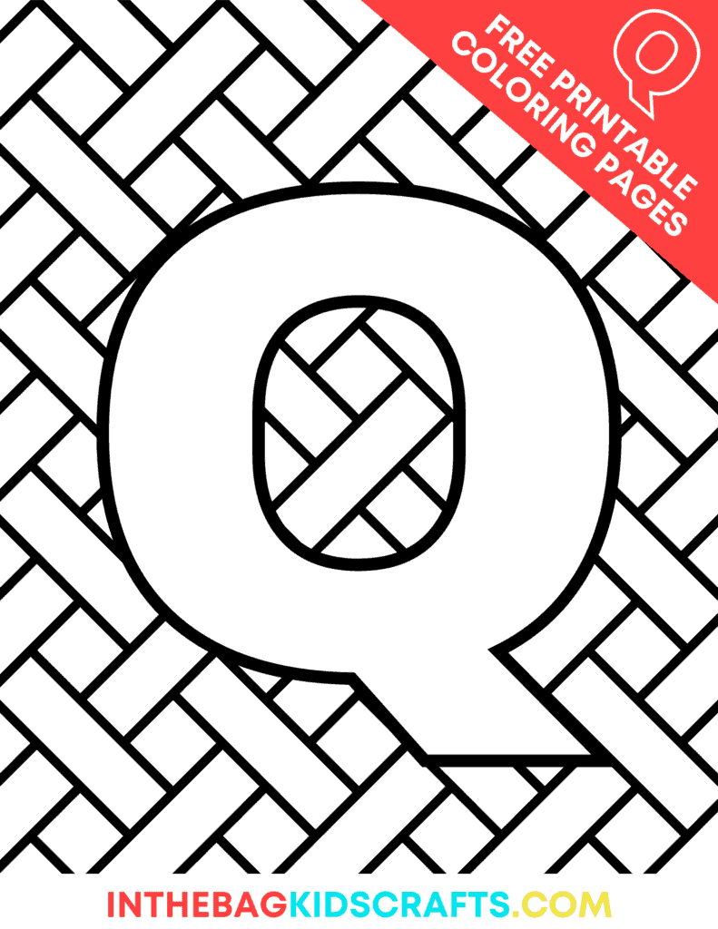 coloring pages for the letter q