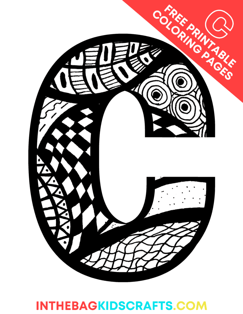 coloring pages words that start with c