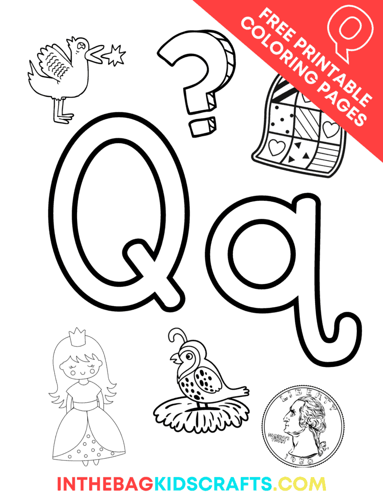 free printable letter q coloring pages