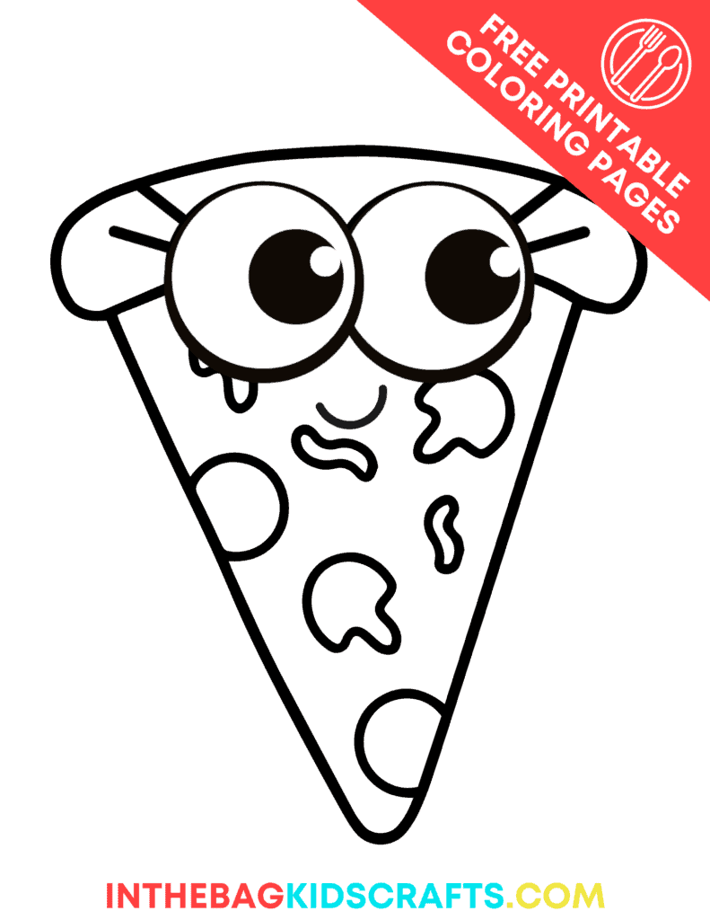 cute pizza coloring pages