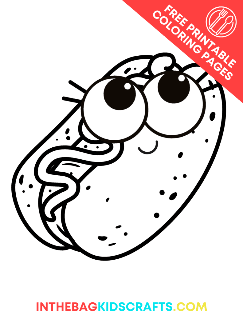 plate of food coloring pages