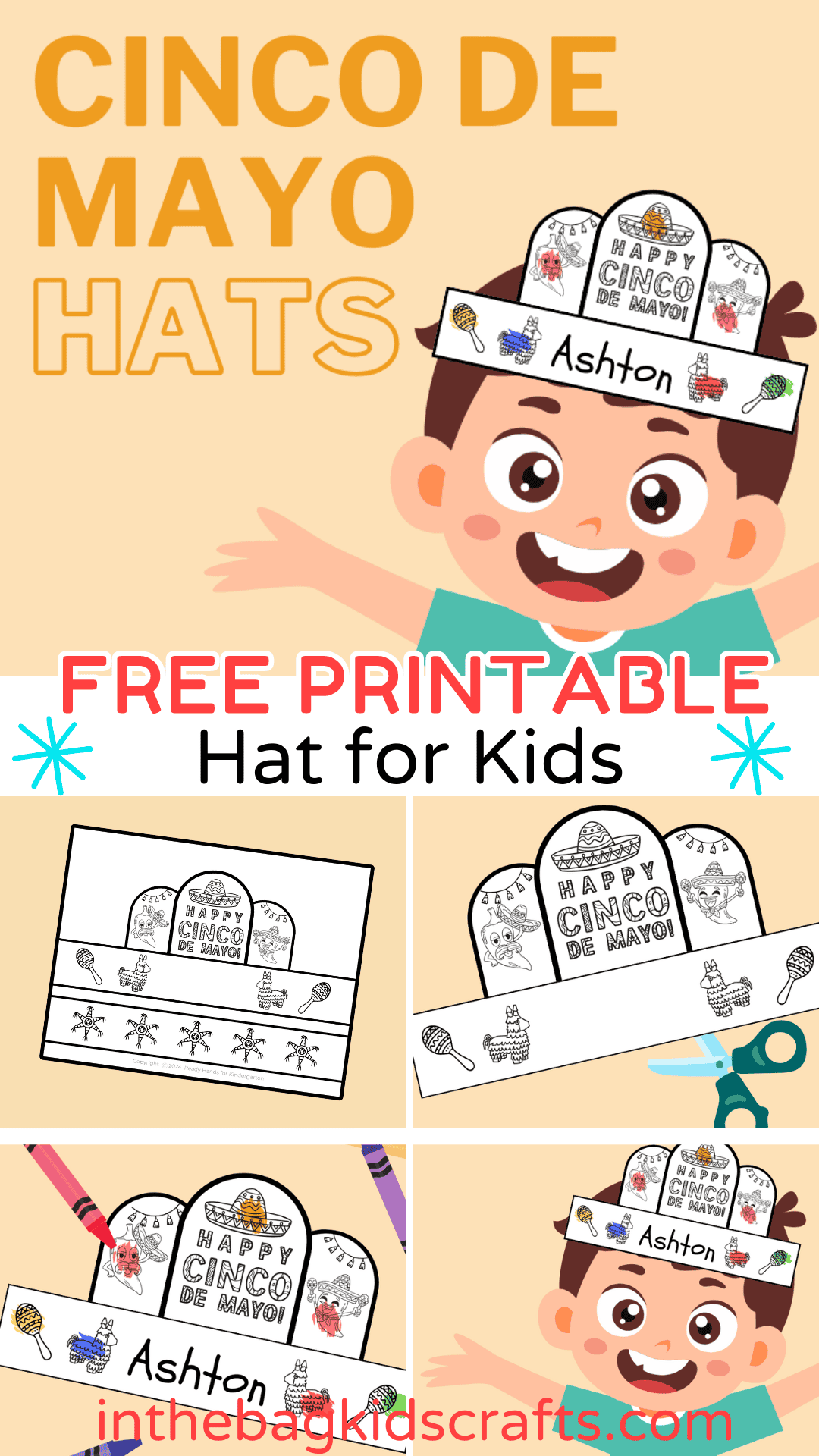FREE Printable Cinco De Mayo Craft Hat for Kids • In the Bag Kids' Crafts
