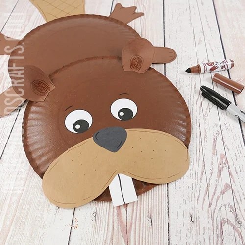 Beaver Craft for Kids (with Free Craft Template) • In the Bag Kids' Crafts