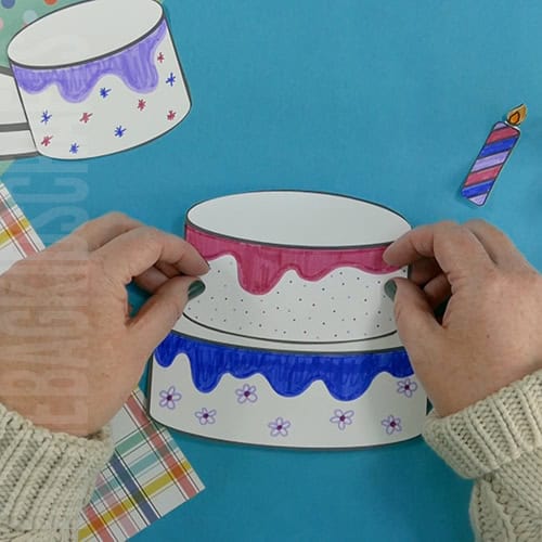 Free Printable Birthday Cake Craft for Kids • In the Bag Kids' Crafts