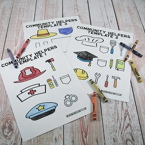 Easy Community Helpers Activity Cards (Free Printables) • In the Bag ...