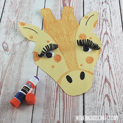 how to draw a giraffe mask