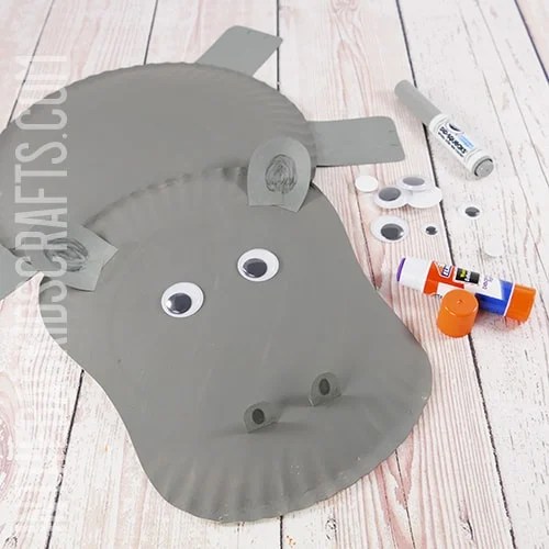 Paper Plate Hippo Craft for Kids (Free Template) • In the Bag Kids' Crafts