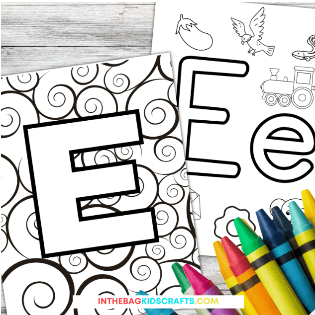 letter e coloring pages for preschoolers