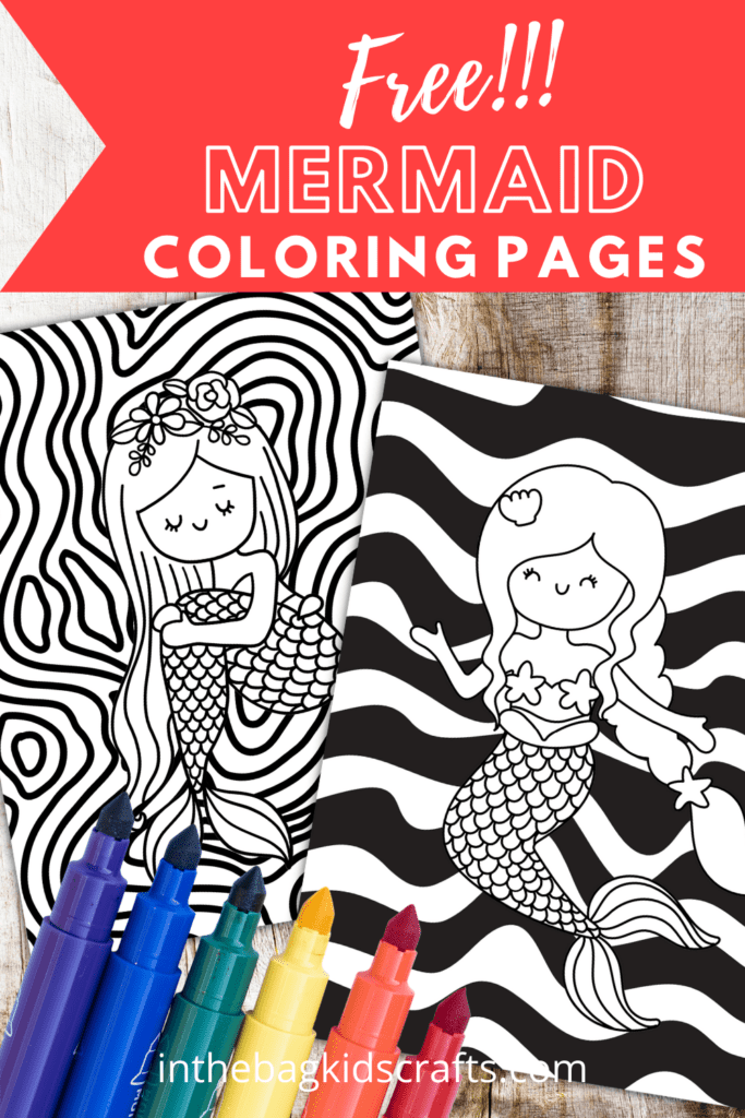 free coloring pages for kids mermaids