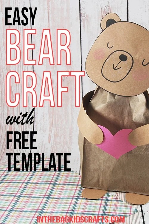 Adorable Brown Bear Craft for Kids (FREE Template) • In the Bag Kids ...