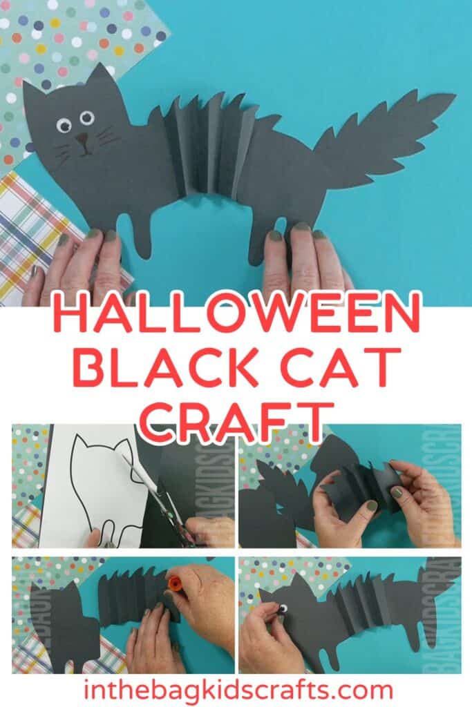 Paper Black Cat Craft for Kids (Free Template) • In the Bag Kids' Crafts