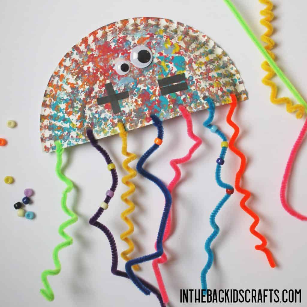how to make jellyfish out of paper plates