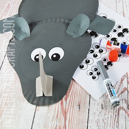 Rhino Craft (with Free Craft Template) • In the Bag Kids' Crafts
