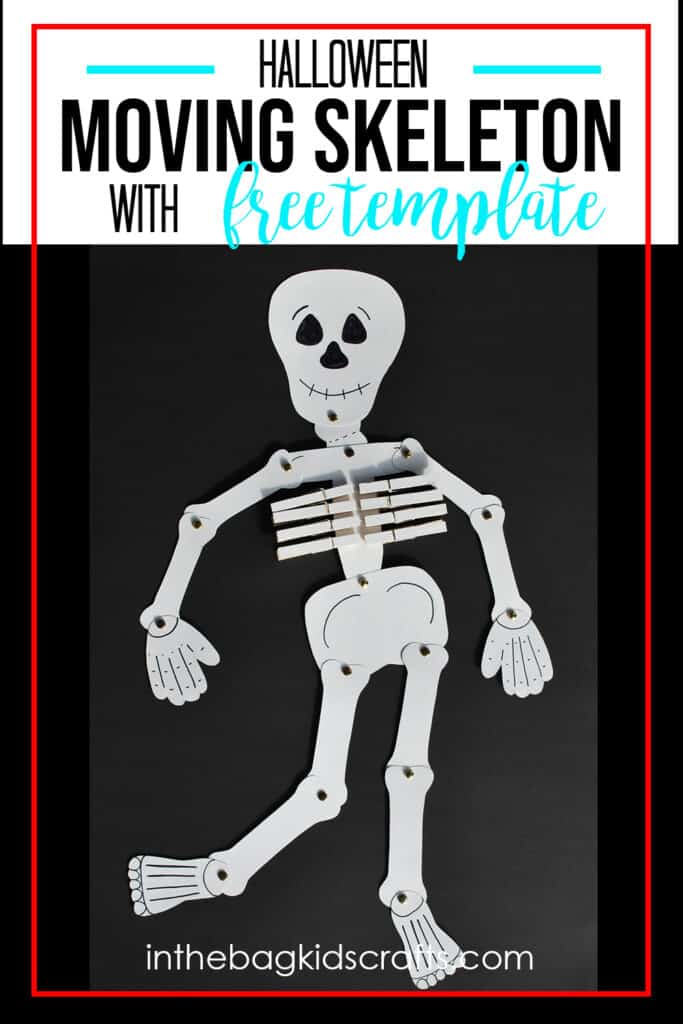 Easy Skeleton Craft {with FREE template} • In the Bag Kids' Crafts