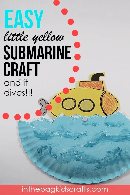 Easy Paper Plate Submarine Craft (FREE Template) • In the Bag Kids' Crafts