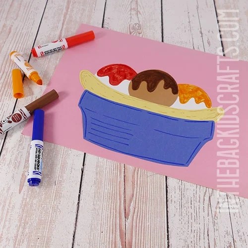 Paper Ice Cream Craft (with FREE Craft Template) • In the Bag Kids' Crafts