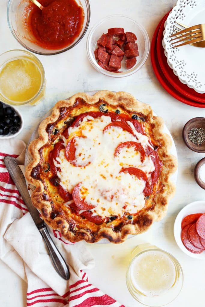 how to make a pizza quiche