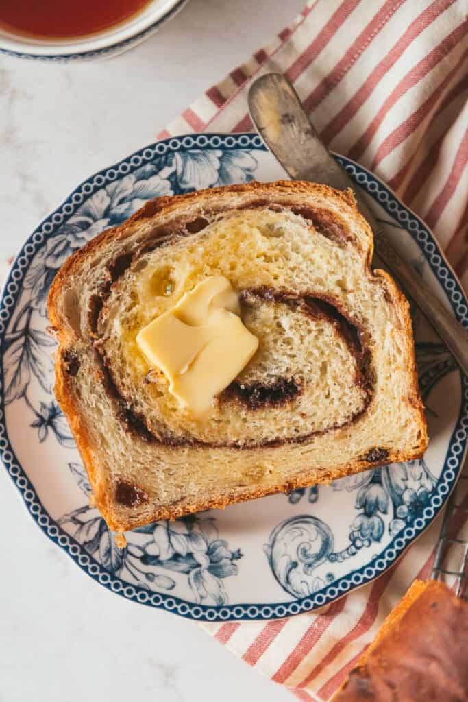 Classic (if not a little sweeter) Cinnamon Raisin Swirl Bread - Joy the ...