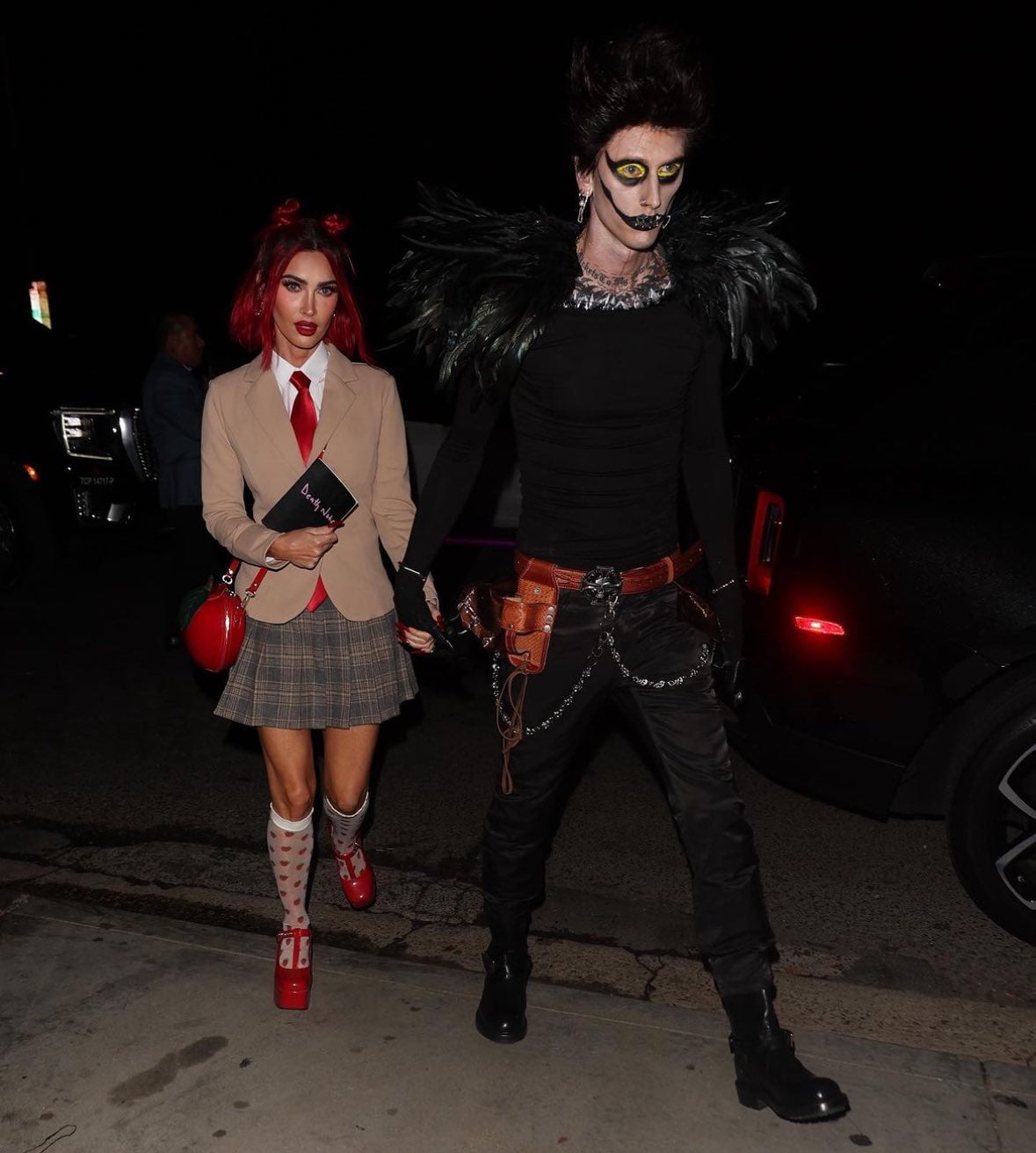 Megan Fox and Machine Gun Kelly as Yagami Light & Shinigami Ryuk at ...