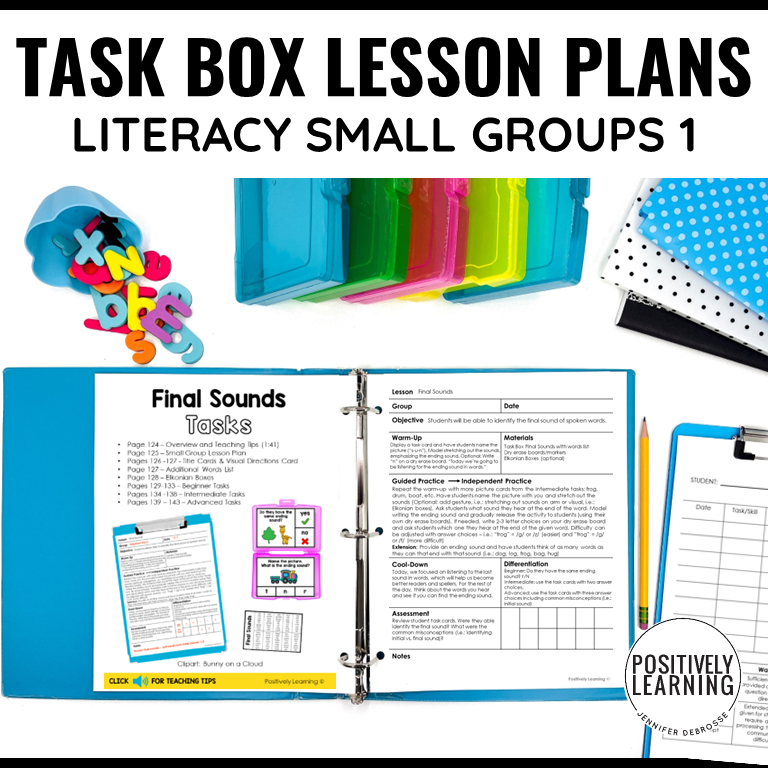 Phonics Lesson Plans for Small Group Reading Intervention - Positively ...