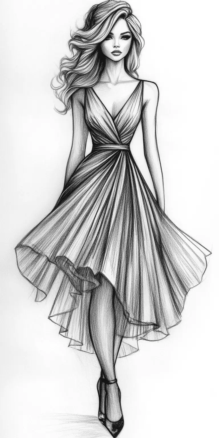 18 Pencil Drawings of Fashion Models: Bringing Runway Style to Life on ...