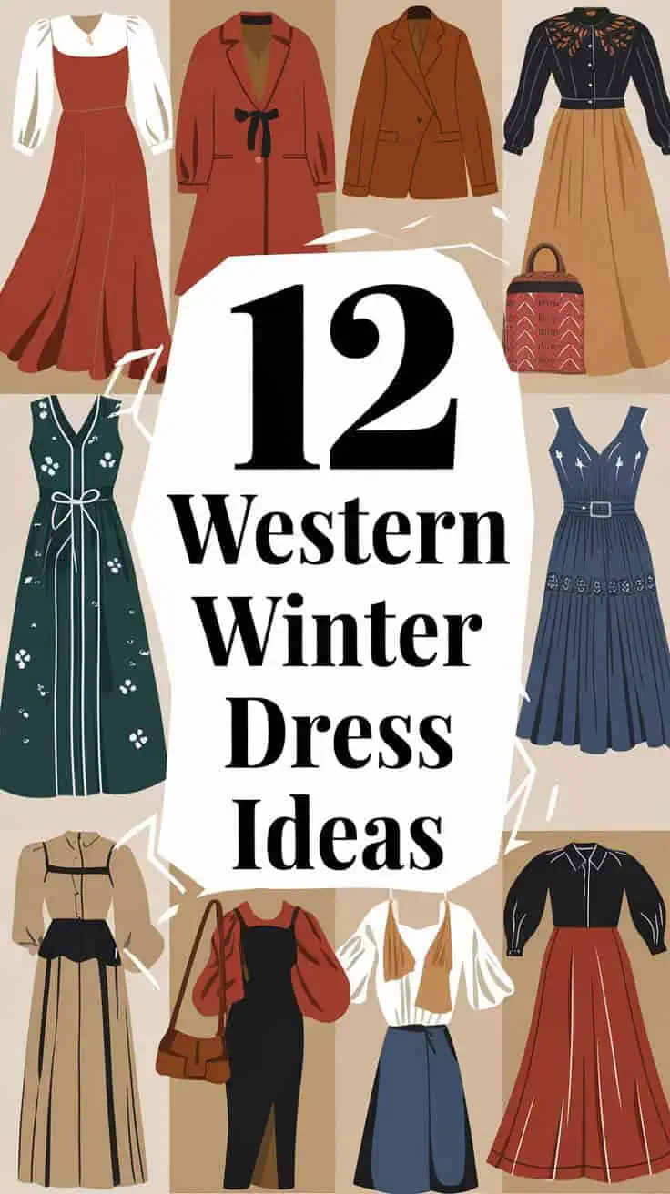 12 Western Winter Dress Outfit Ideas for Rustic Charm That Will Warm ...