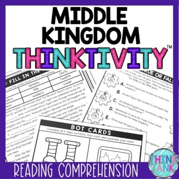 Middle Kingdom of Ancient Egypt Thinktivity™ Reading Comprehension ...