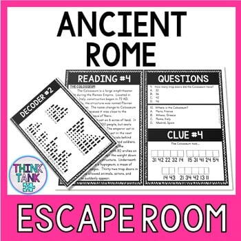 Ancient Rome Escape Room Activity - Think Tank Teacher
