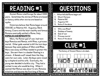 Ancient Rome Escape Room Activity - Think Tank Teacher