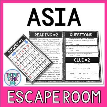 Asia Escape Room Activity - Think Tank Teacher