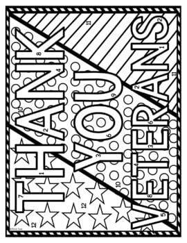 thank you coloring pages for veterans