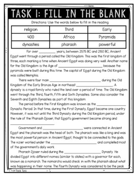 Old Kingdom - Ancient Egypt Reading Comprehension Challenge