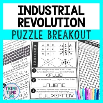 Industrial Revolution Puzzle Stations Breakout - Think Tank Teacher