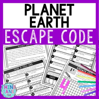 Planet Earth Comprehension Code Escape Room - Close Reading - Solar ...