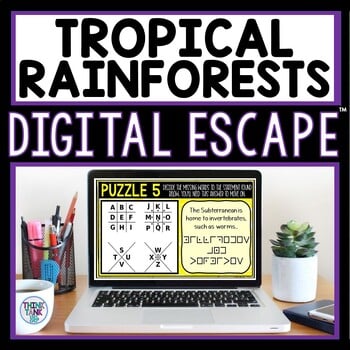 Tropical Rainforests DIGITAL 360 Escape Room - Think Tank Teacher