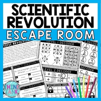 Scientific Revolution Escape Room - Task Cards - Reading Comprehension ...