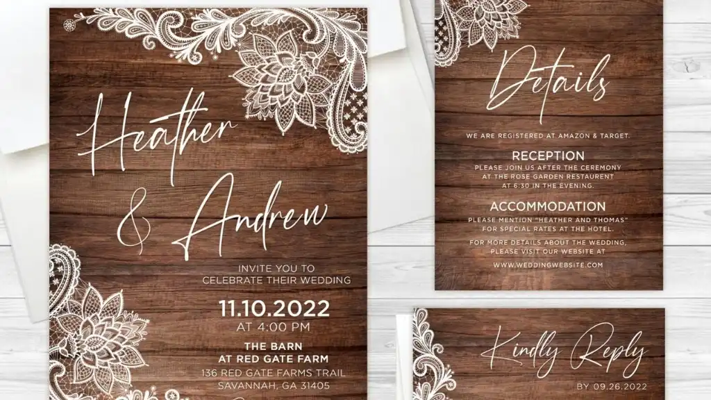 33 Rustic Country Wedding Invitations for Your Big Day