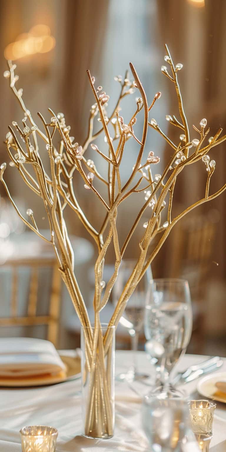 22 Golden Wedding Centerpieces That Will Impress Your Guests
