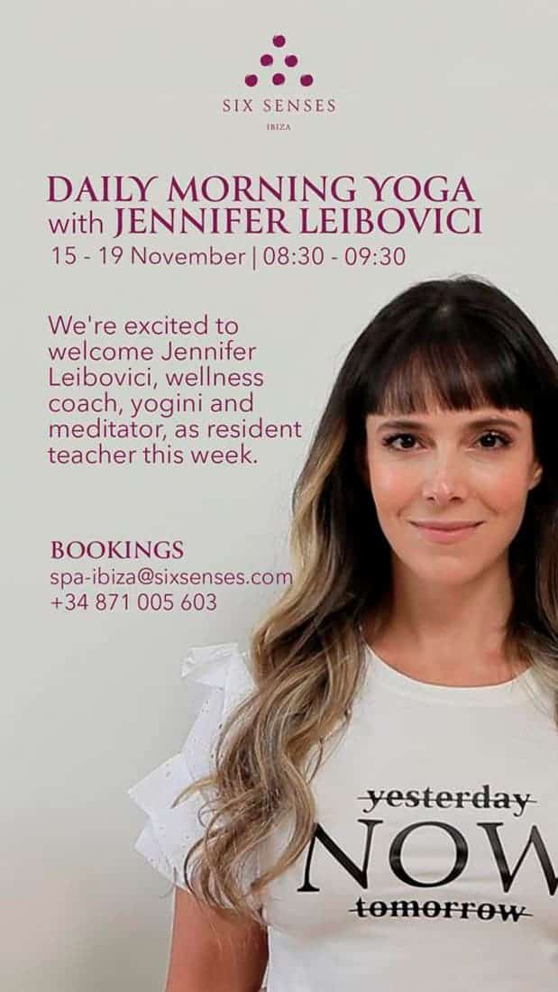 Yoga con Jennifer Leibovici en Six Senses Ibiza 2022