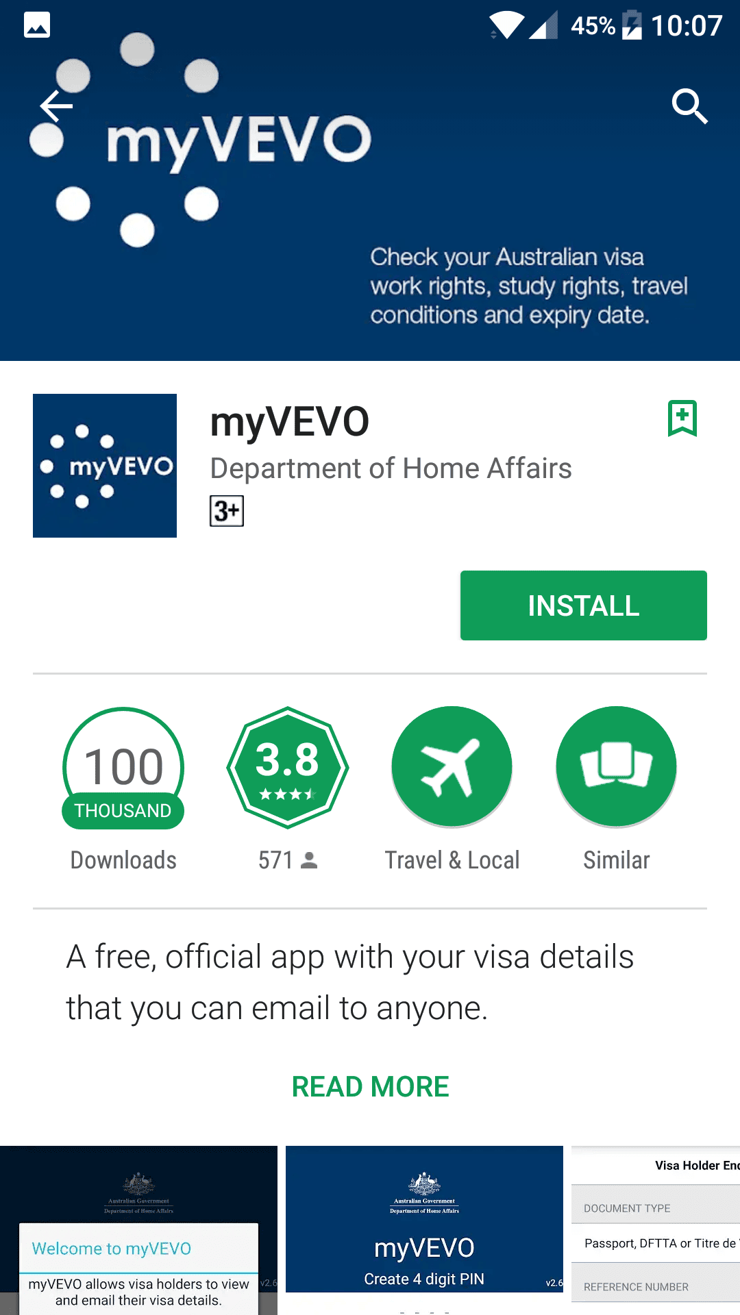 VEVO - Australia Visa Check