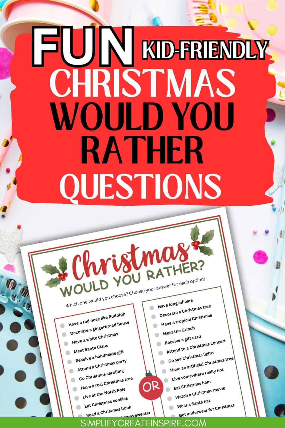 100 Christmas Would You Rather Questions